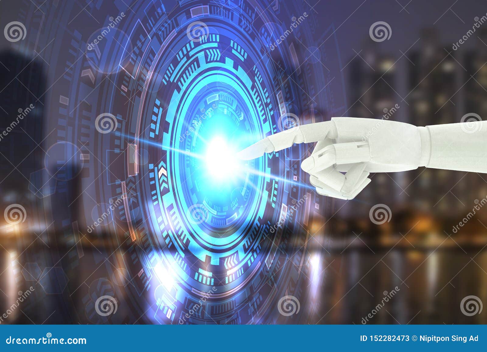 Robot Hand Touching Virtual Screen Technology, Artificial Intelligence ...