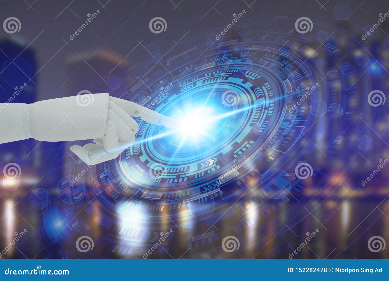 Robot Hand Touching Virtual Screen Technology, Artificial Intelligence ...