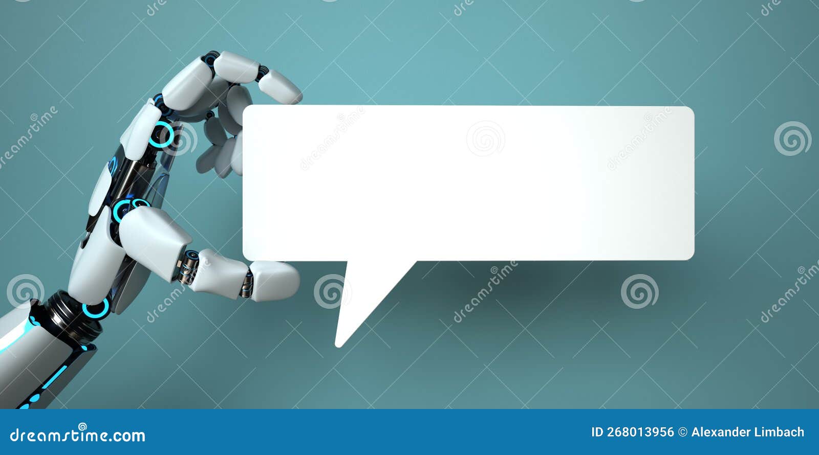 Chat Bot Hand Speech Bubble Stock Illustration - Illustration of ...