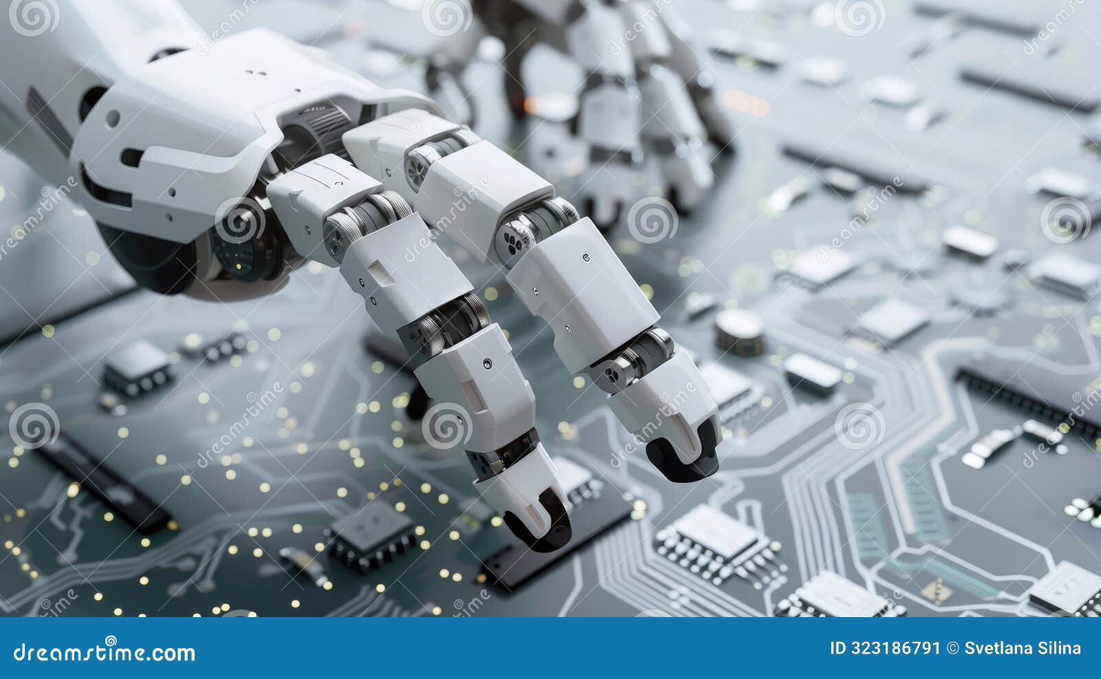 Robot Handling Delicate PCB Components with Precision on the Assembly ...