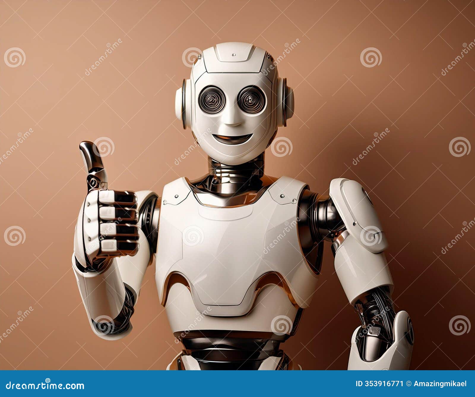 Robot Hands Giving Thumb Up Gesture Stock Image - Image of looking ...