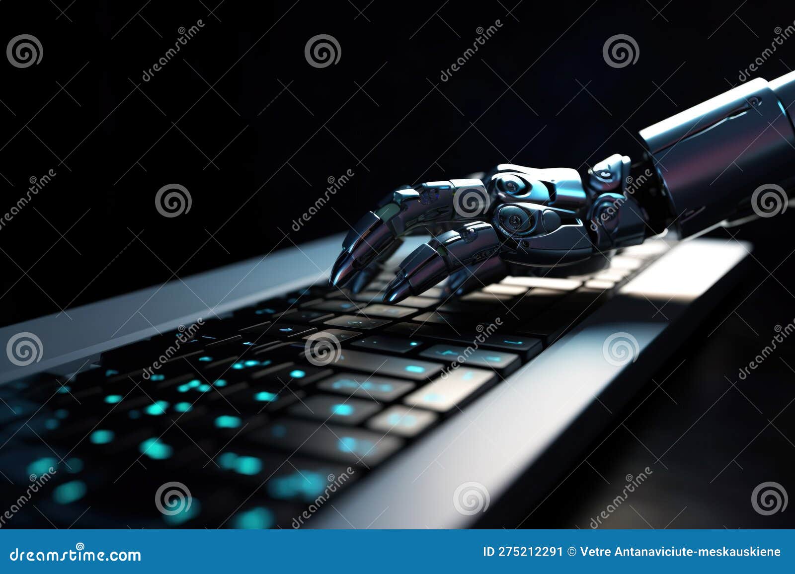 Robot Hands Point To Laptop Button Advisor Chatbot Robotic Artificial ...