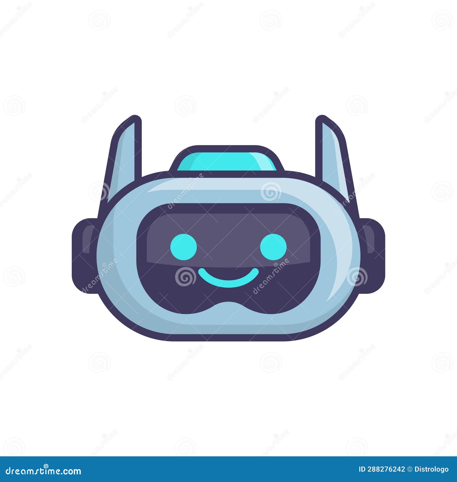 Robot Head Avatar Vector Design. Cartoon Robot Head Icon Stock Vector ...