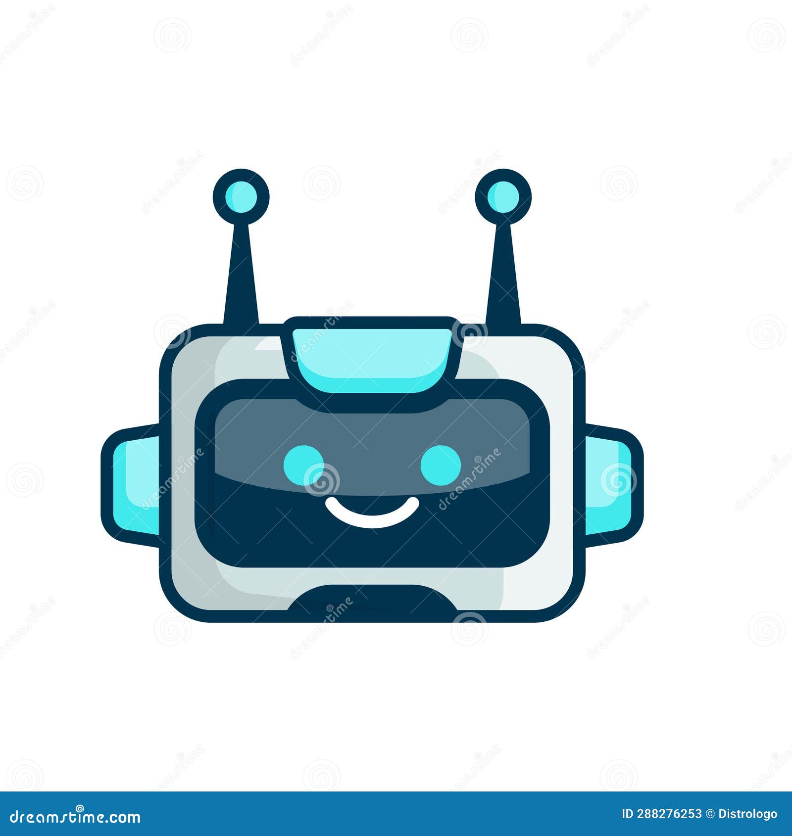 Robot Head Avatar Vector Design. Cartoon Robot Head Icon Stock Vector ...