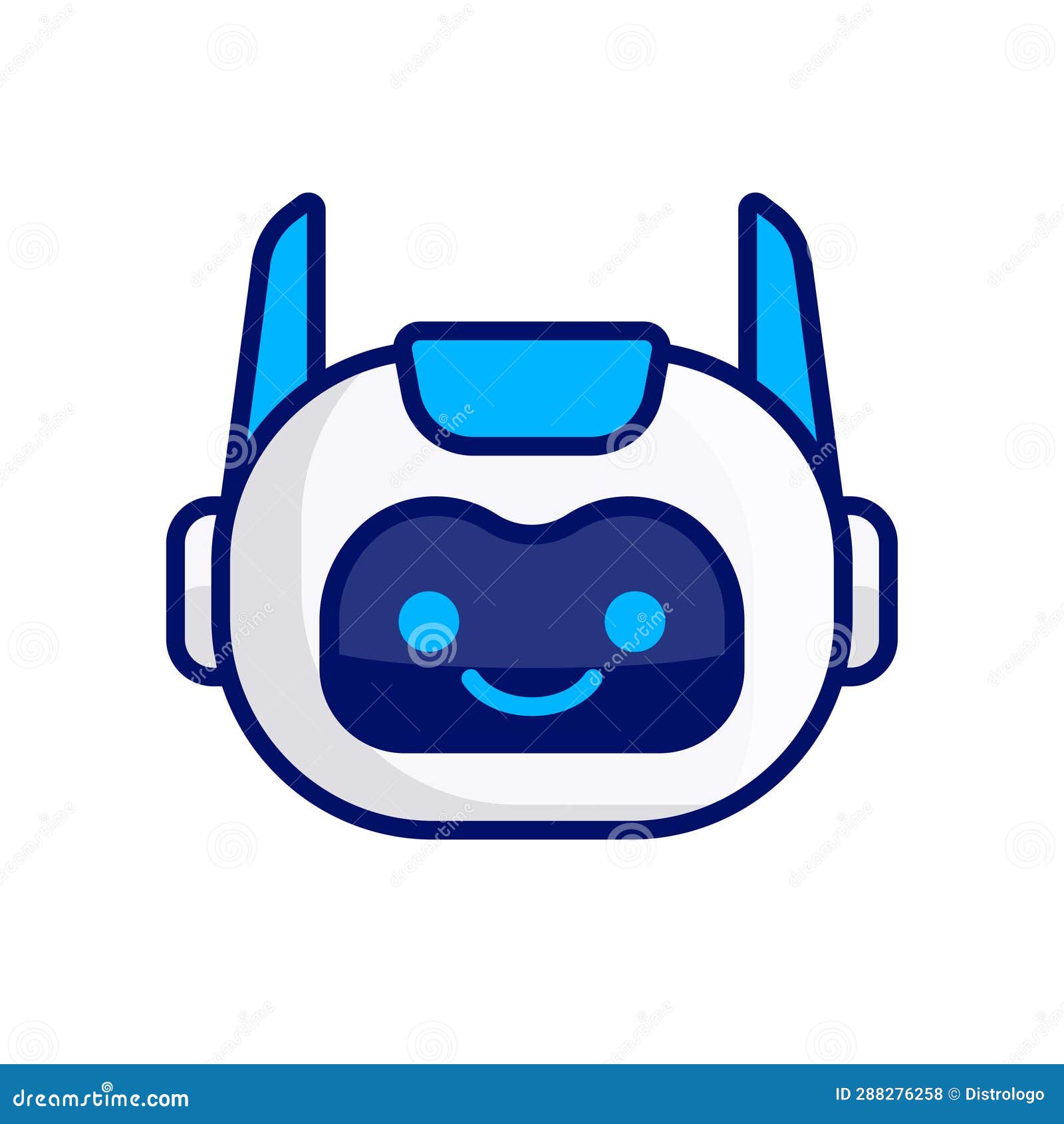 Robot Head Avatar Vector Design. Cartoon Robot Head Icon Stock Vector ...