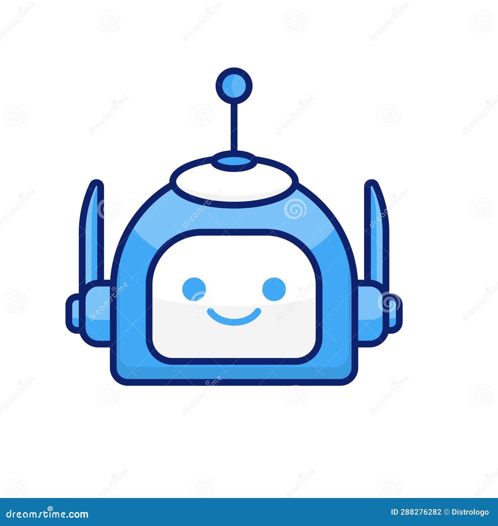 Robot Head Avatar Vector Design. Cartoon Robot Head Icon Stock Vector ...
