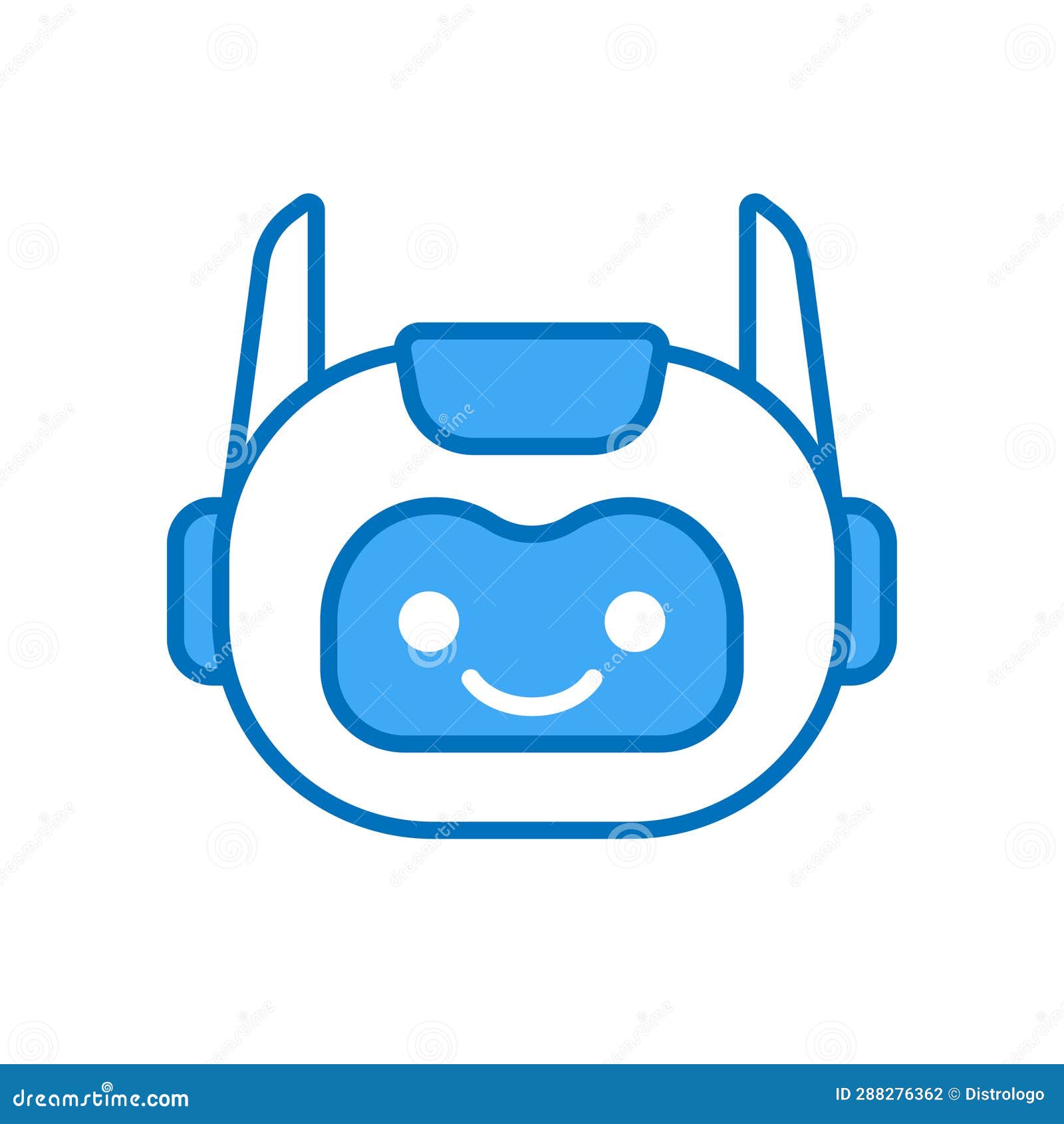 Robot Head Avatar Vector Design. Cartoon Robot Head Icon Stock Vector ...