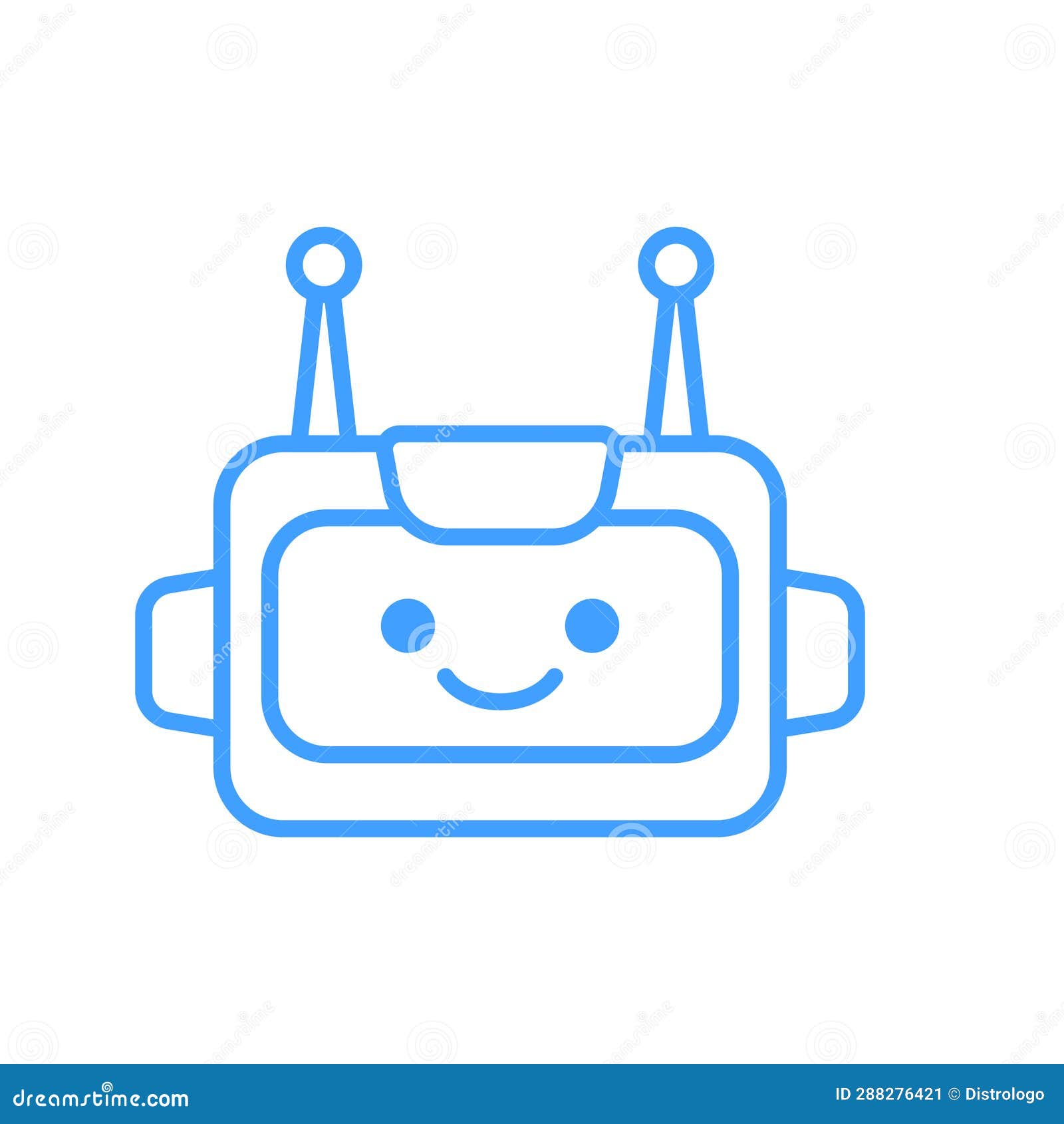 Robot Head Avatar Vector Design. Cartoon Robot Head Icon Stock Vector ...