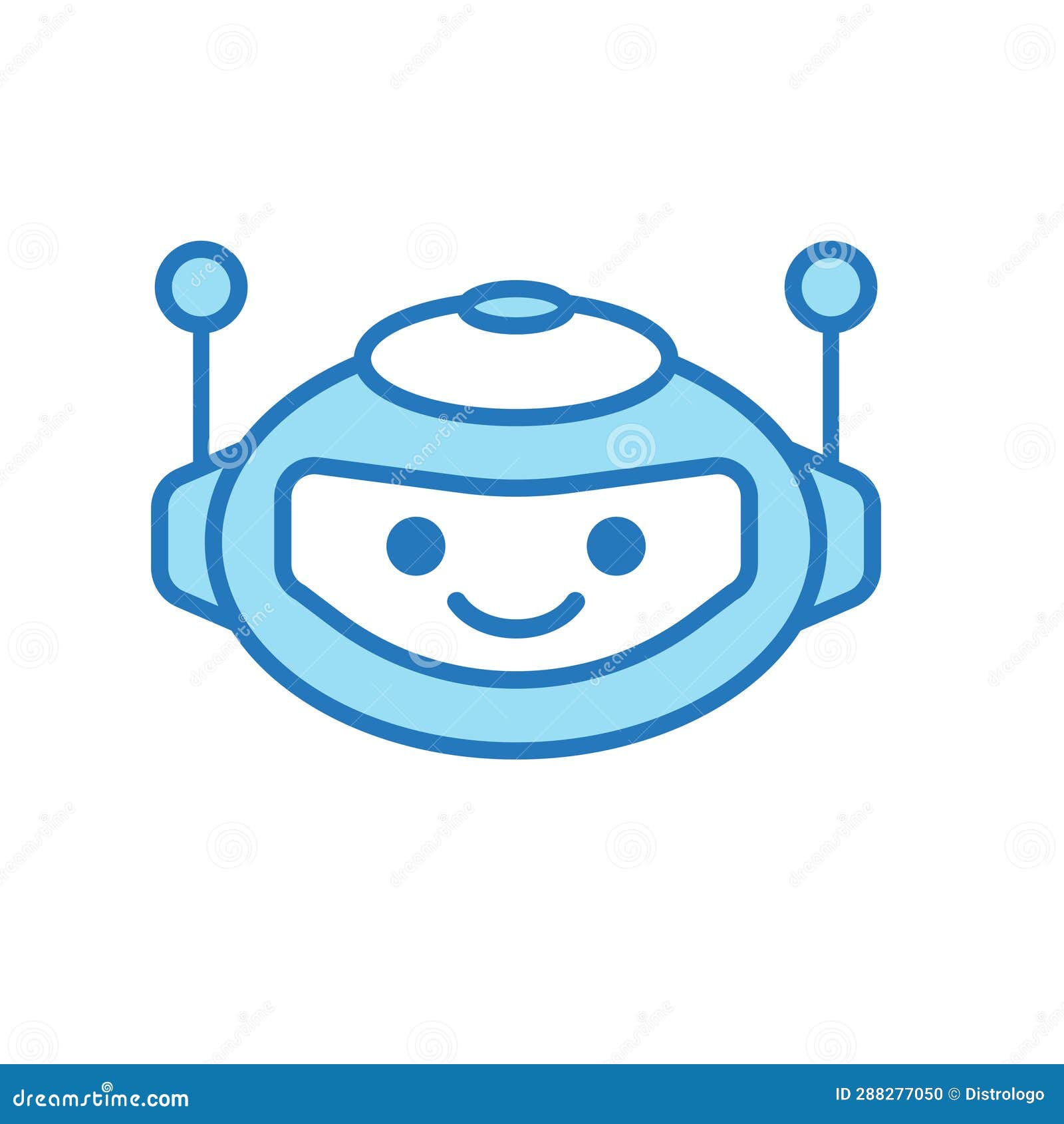 Robot Head Avatar Vector Design. Cartoon Robot Head Icon Stock Vector ...
