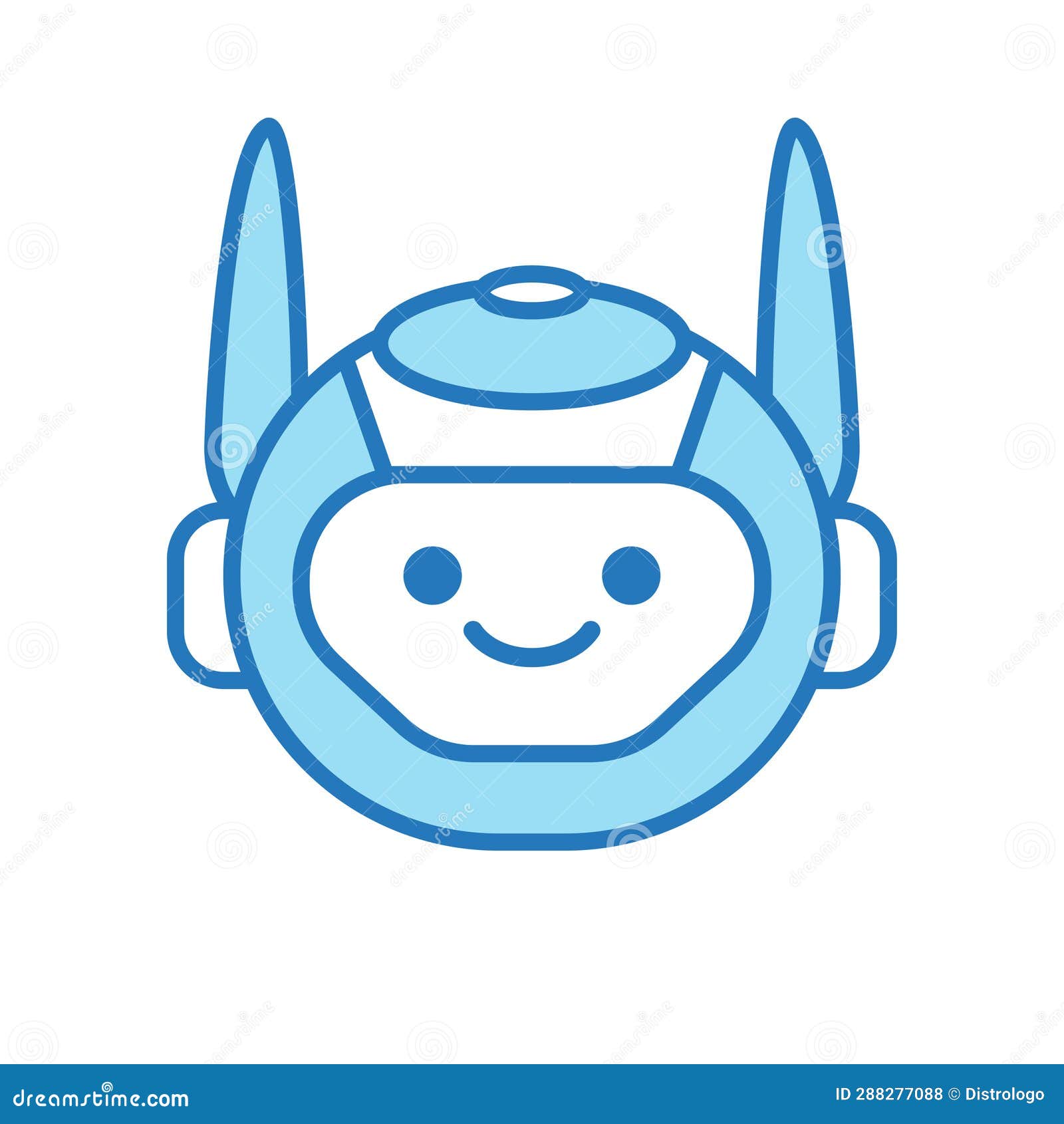 Robot Head Avatar Vector Design. Cartoon Robot Head Icon Stock Vector ...