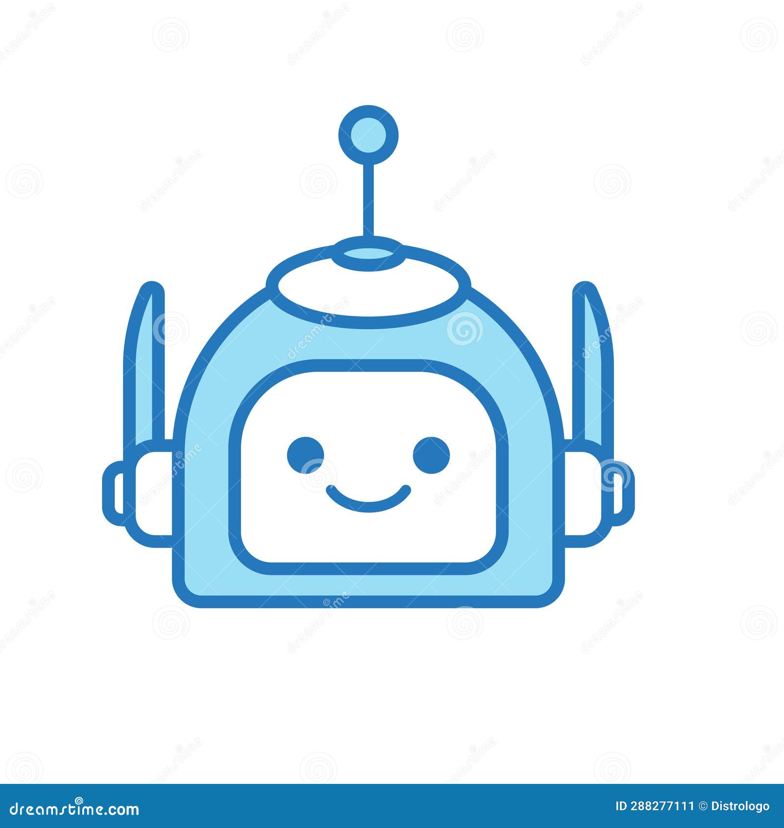 Robot Head Avatar Vector Design. Cartoon Robot Head Icon Stock Vector ...