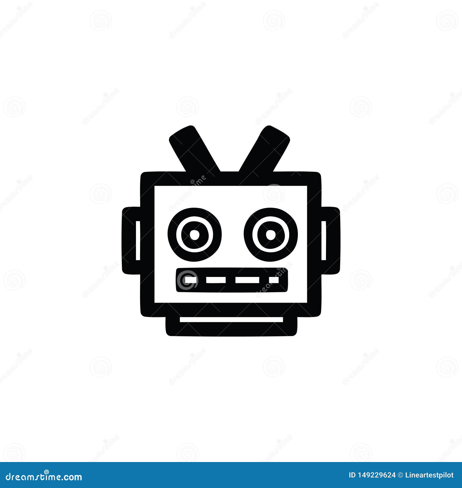 Robot head icon stock vector. Illustration of head, clip - 149229624