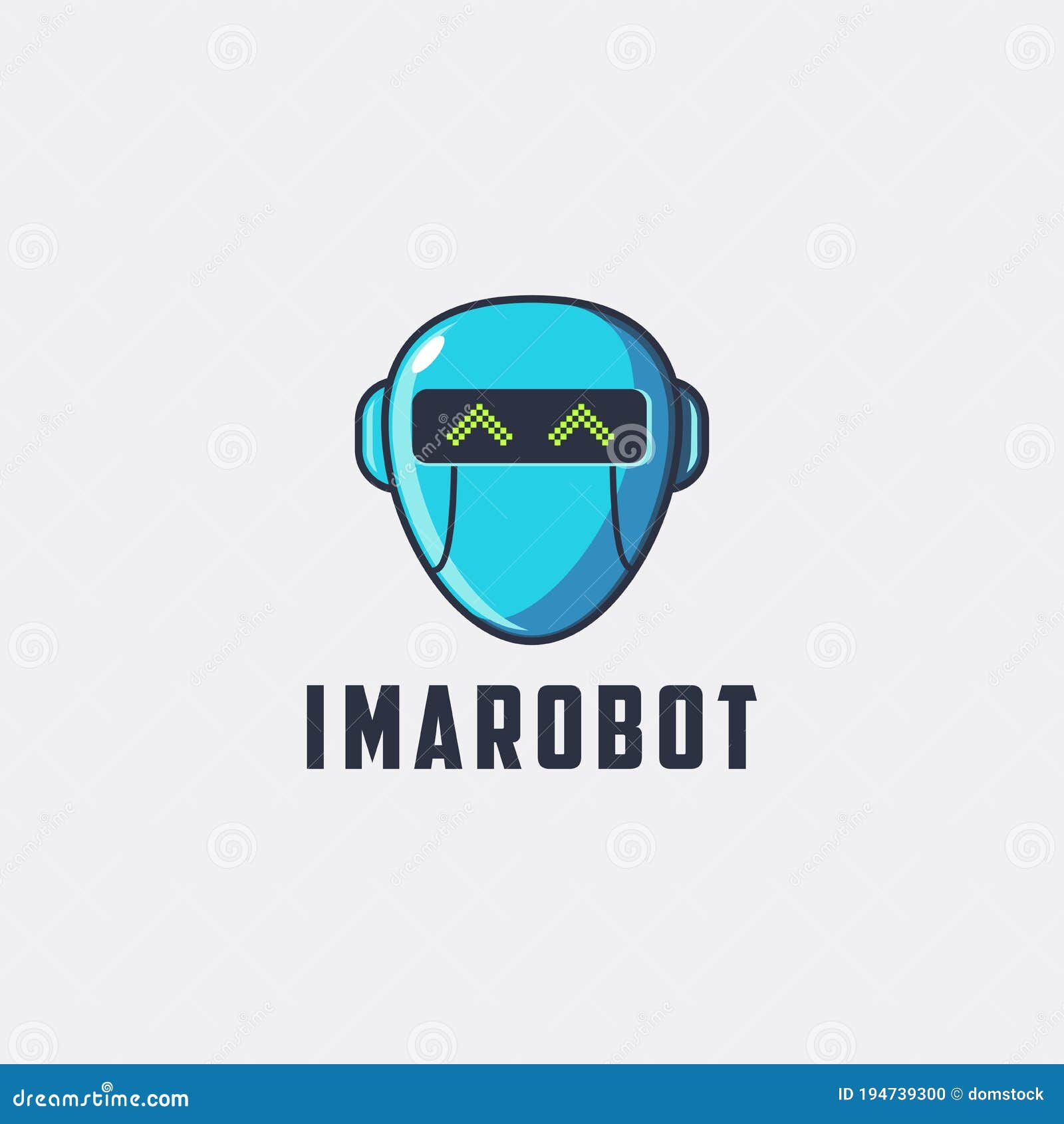 Robot Head Logo Icon Vector Template Stock Vector - Illustration of ...