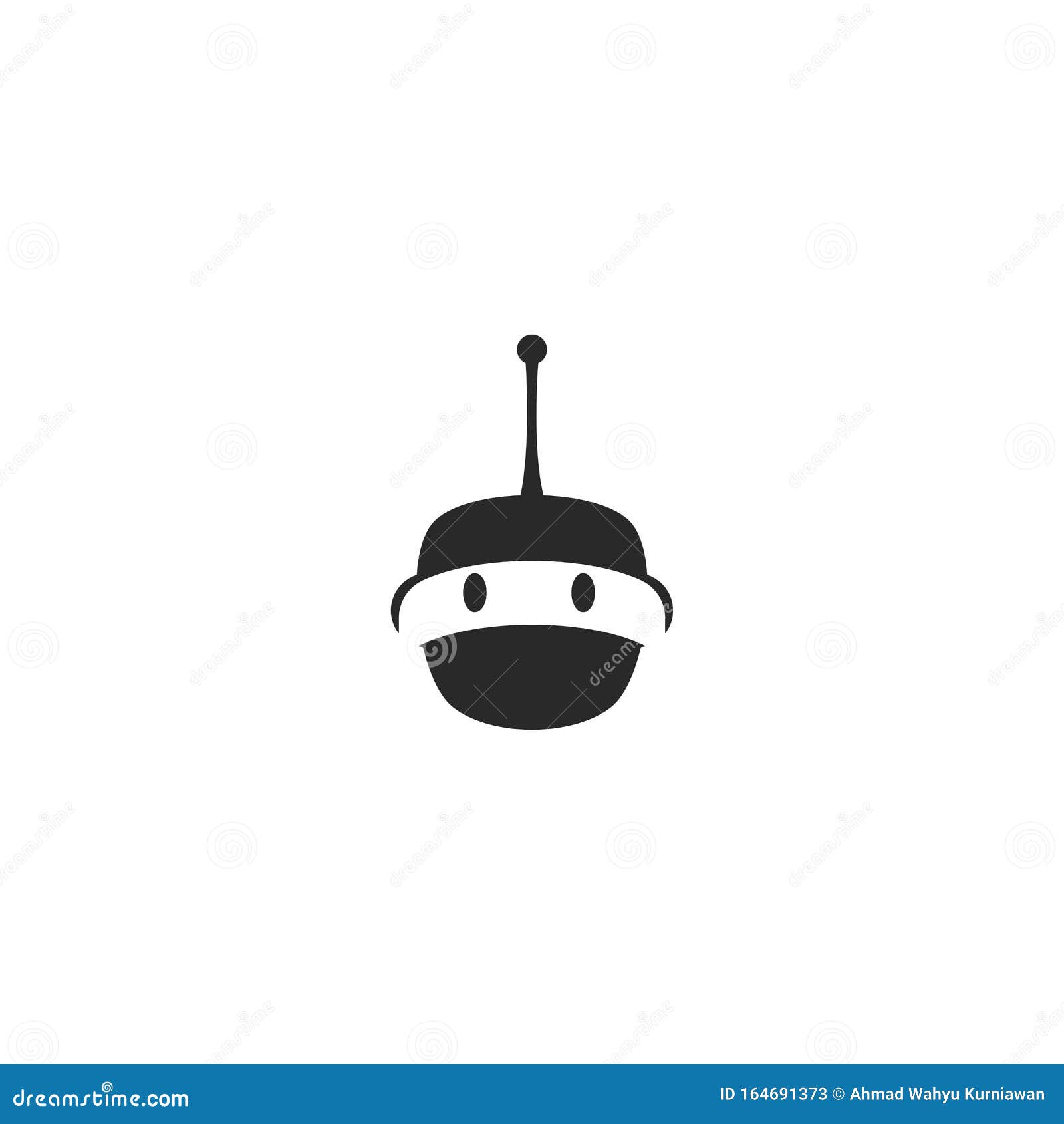 Robot head logo stock vector. Illustration of future - 164691373