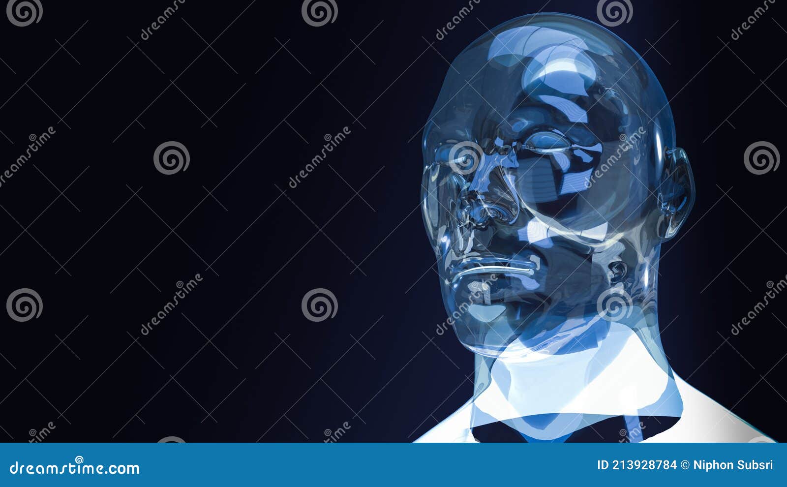 The Robot Head for Sci and Technology or Machine Learning Content 3d ...
