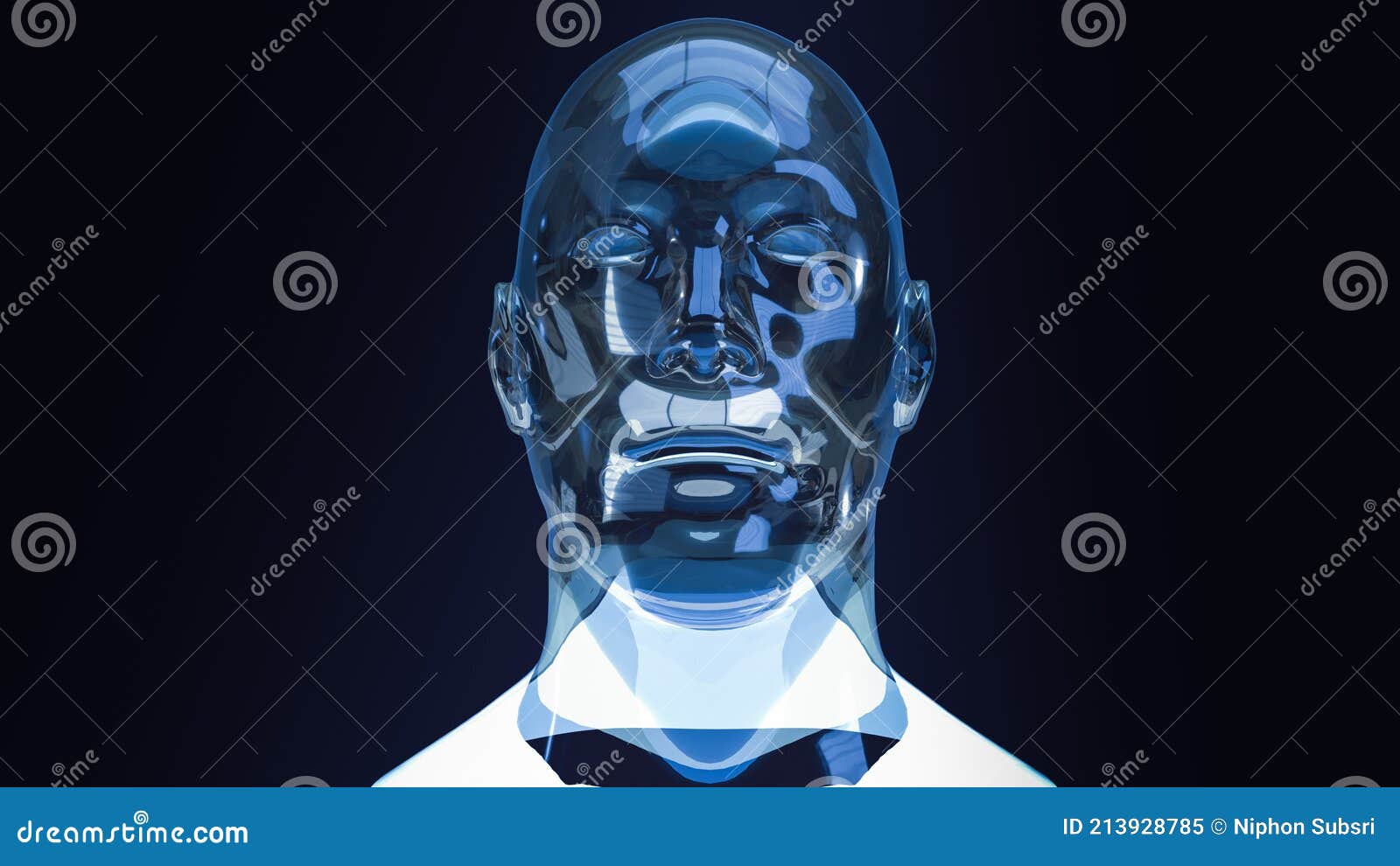The Robot Head for Sci and Technology or Machine Learning Content 3d ...