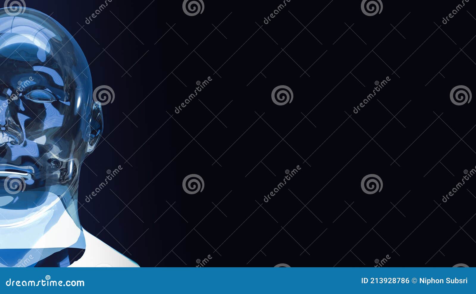 The Robot Head for Sci and Technology or Machine Learning Content 3d ...