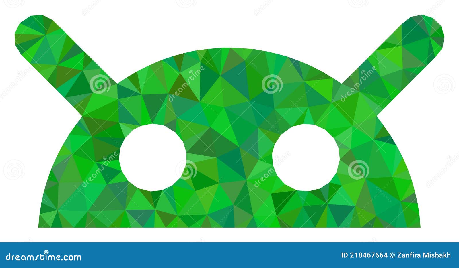 Robot Head Triangle Lowpoly Flat Icon Stock Vector - Illustration of ...
