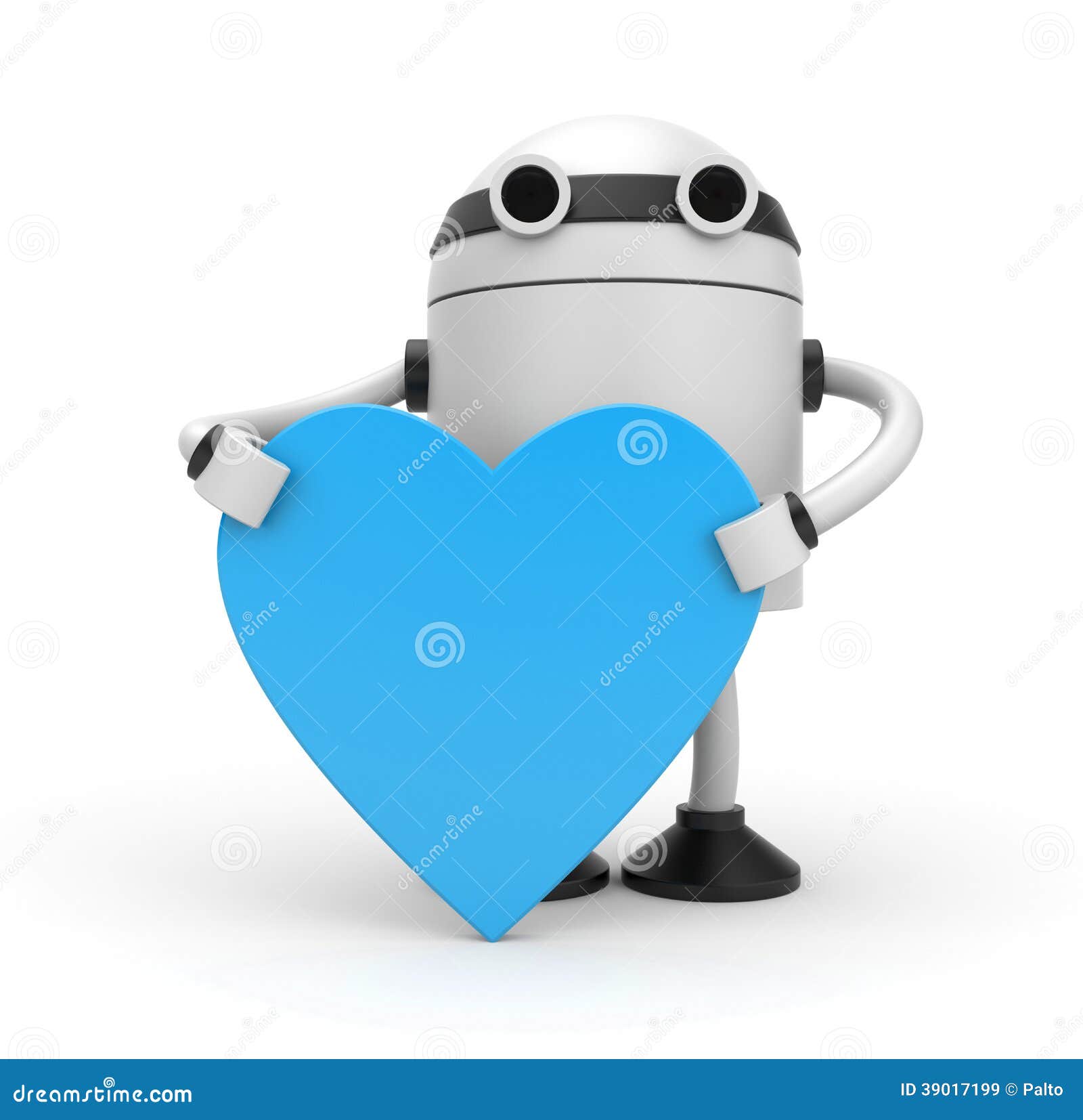 Robot With Heart In Hand. Technology Concept. Contains Clipping Path ...