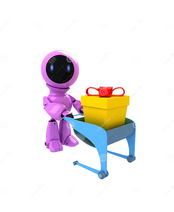 Robot-helper stock illustration. Illustration of finance - 11669818