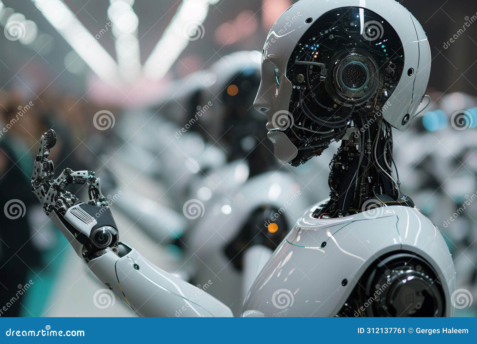 Robot Holding an Object stock illustration. Illustration of ...