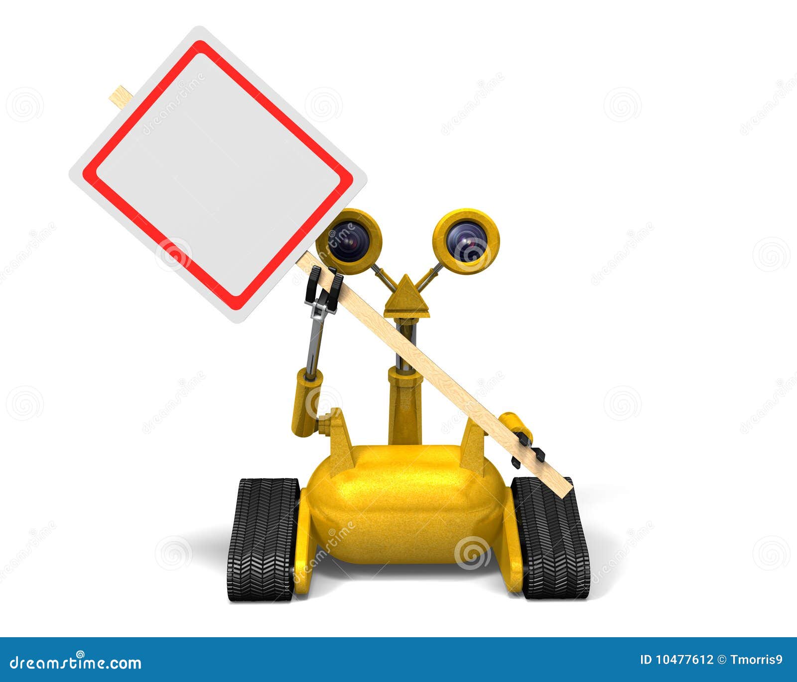 Robot Holding Sign stock illustration. Illustration of sign - 10477612