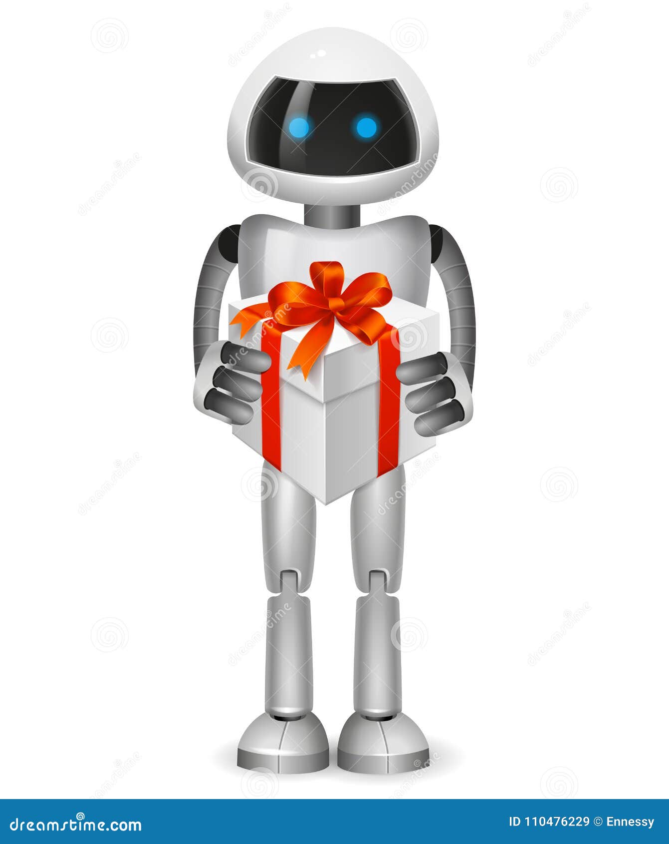 Robot With Gift Box Stock Image | CartoonDealer.com #36415531
