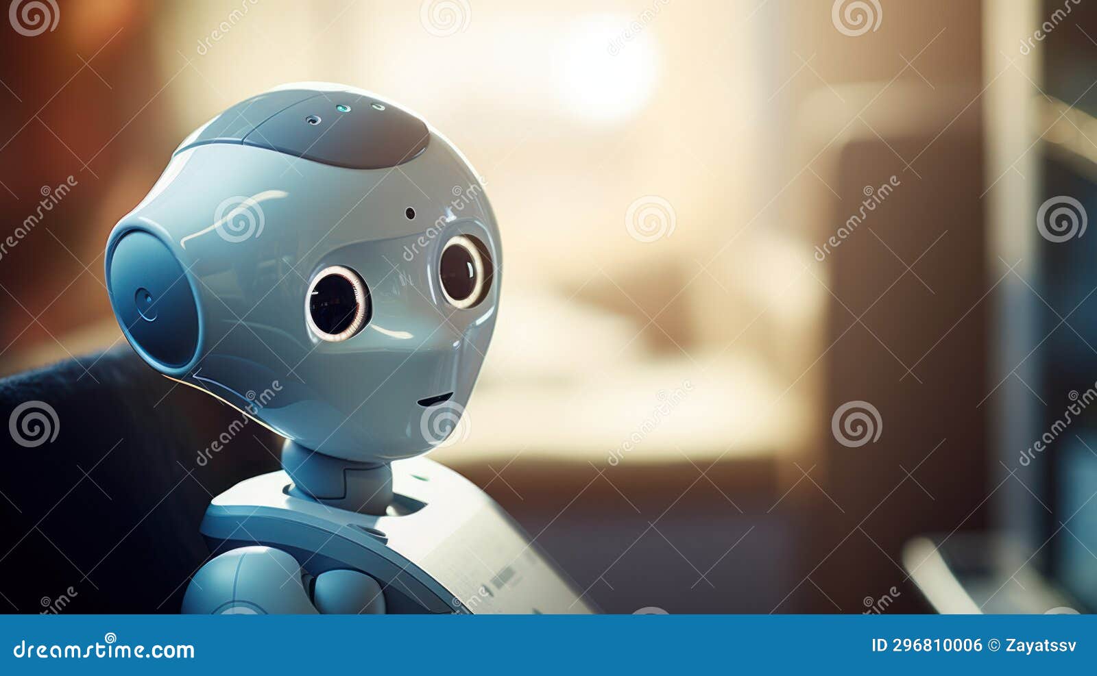 Robot Home Assistant in Modern House. Technologies of Future Stock ...