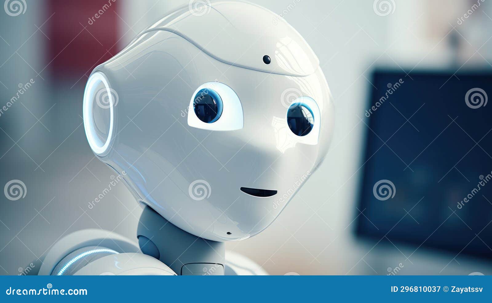 Robot Home Assistant in Modern House. Technologies of Future Stock ...