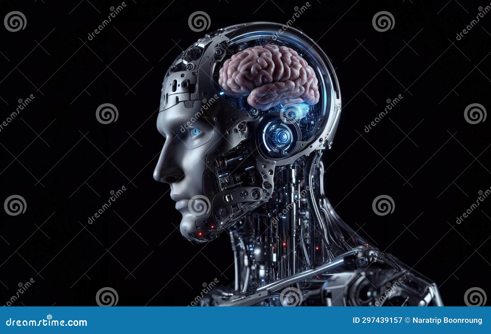 A Robot with a Human Brain the Combination of People and AI Artificial ...