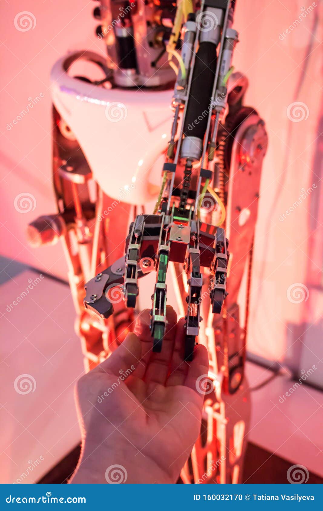 Robot and human hand editorial image. Image of businessman - 160032170