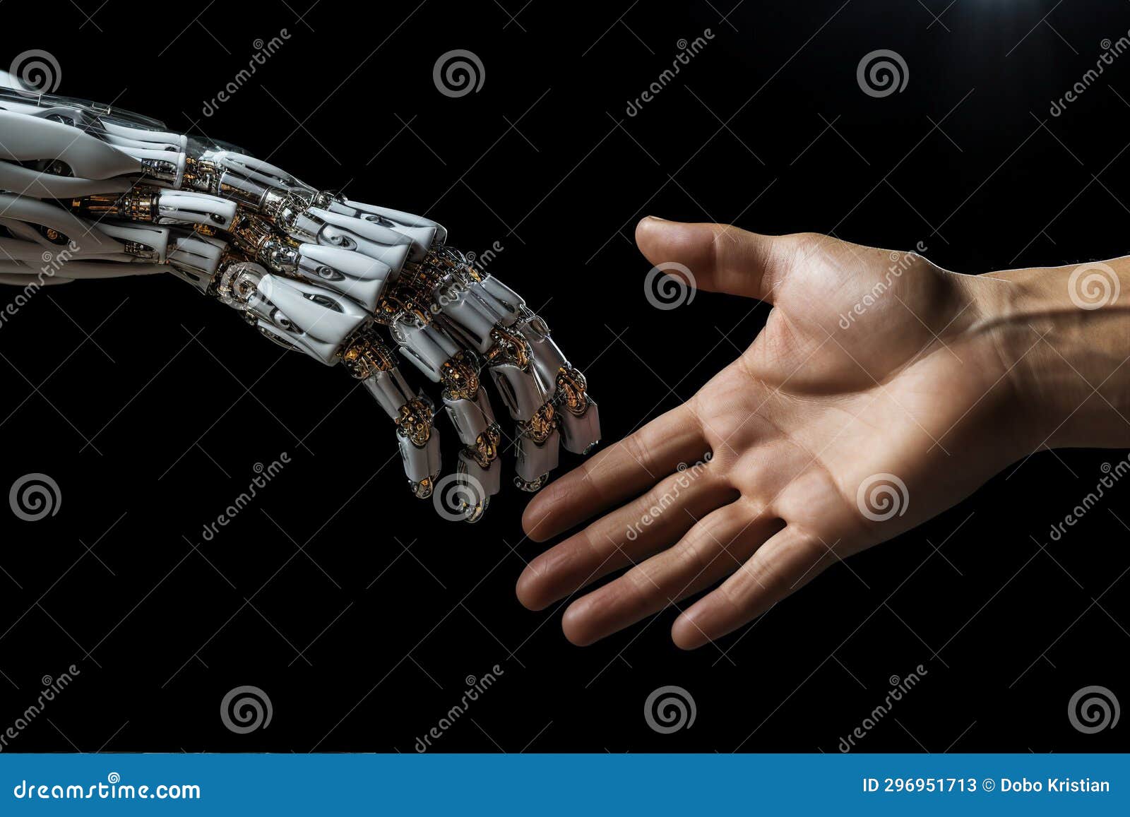 Robot and human handshake stock illustration. Illustration of ...