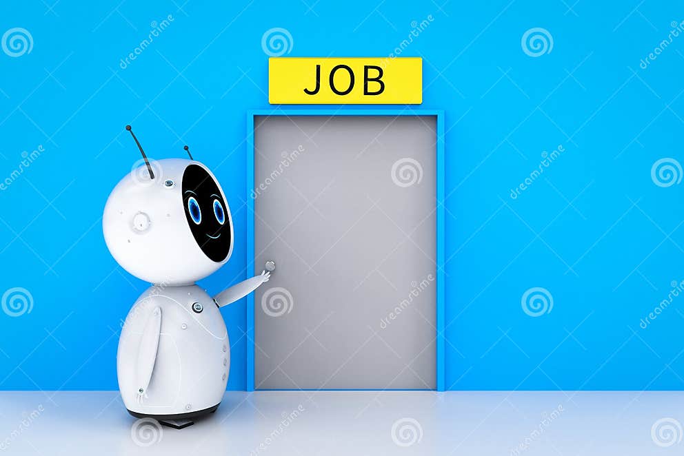 Robot for human job stock illustration. Illustration of cybernetic ...