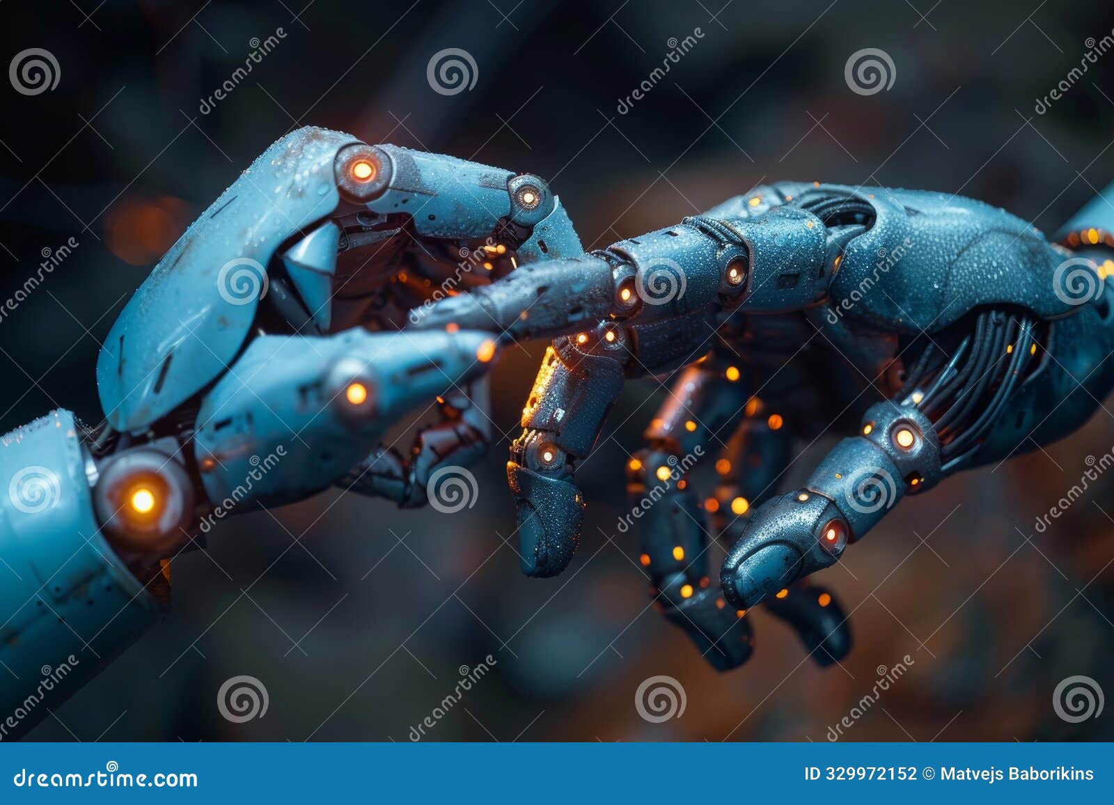 Robot Human Touch on Big Data Network, Ai Tech, Science Innovation ...