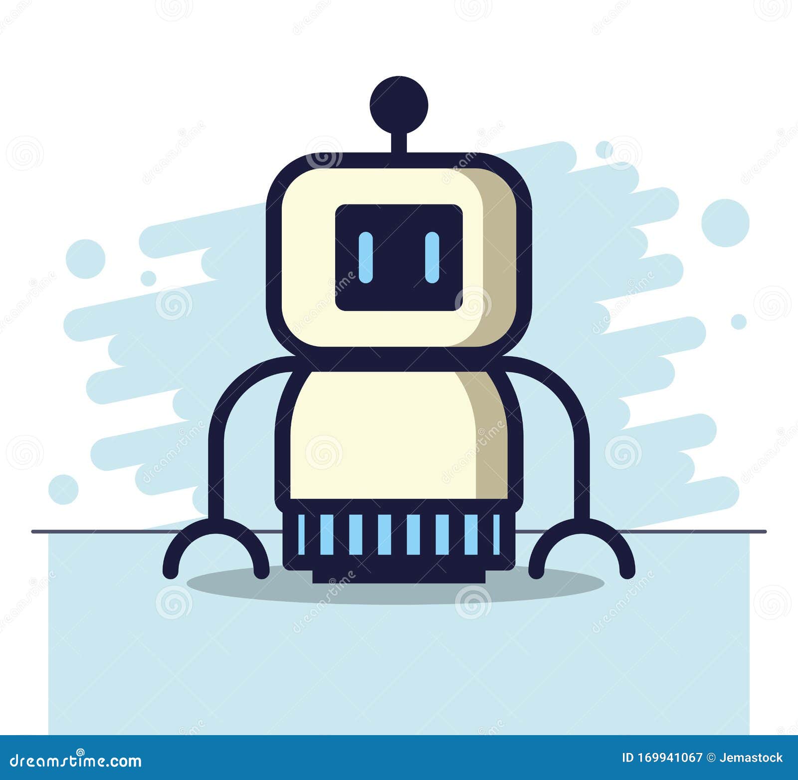 Robot Humanoid Technology Isolated Icon Stock Vector - Illustration of ...