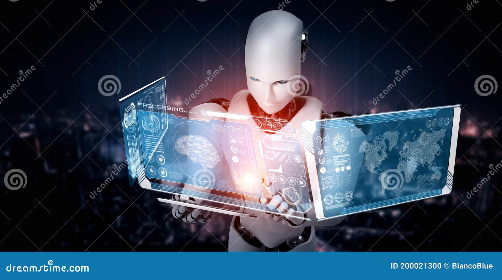 Robot Humanoid Using Tablet Computer in Concept of AI Thinking Brain ...