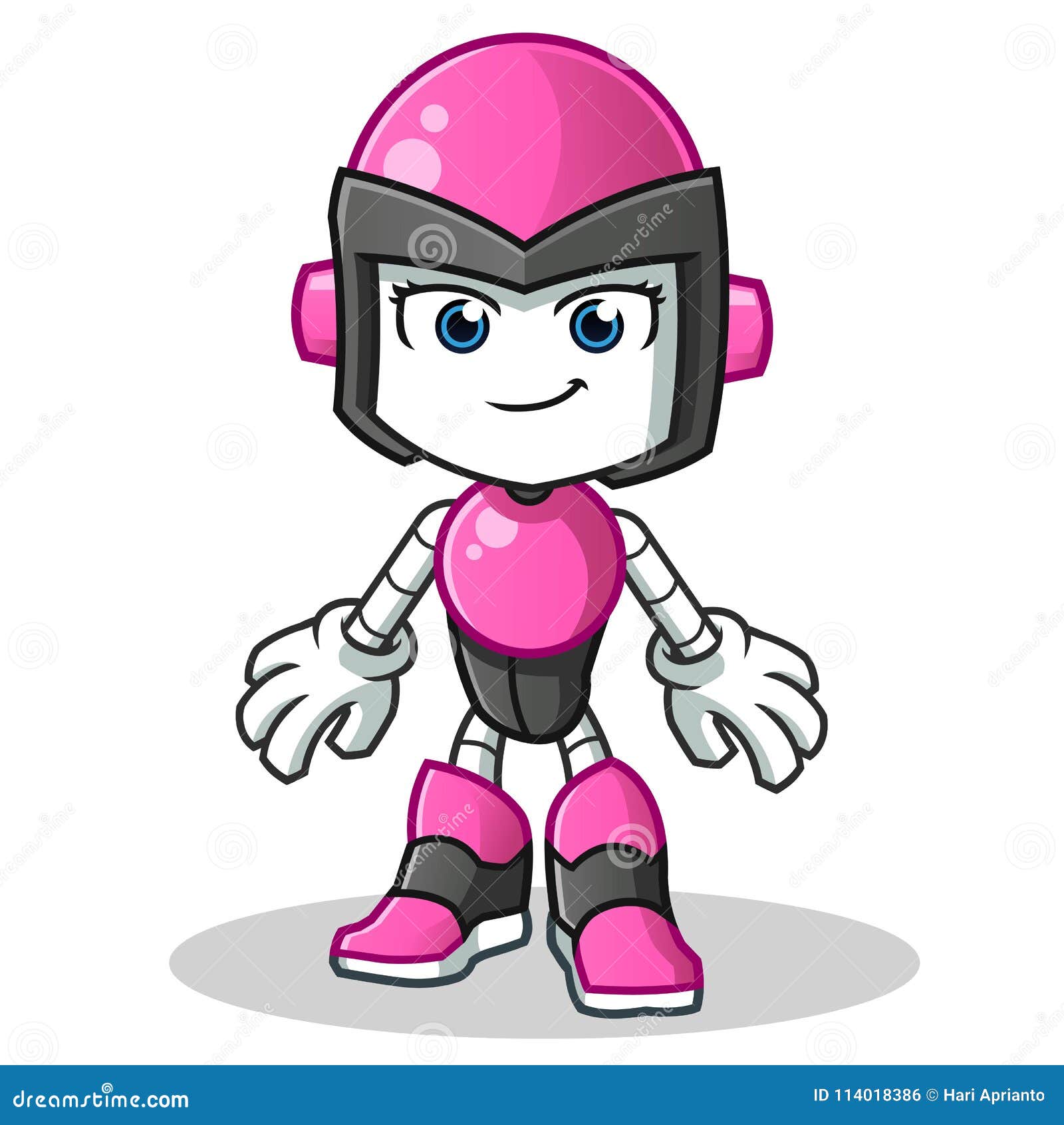 Robot Humanoid Woman Mascot Vector Cartoon Illustration Stock ... Robot Humanoid Woman Mascot Vector Cartoon Illustration Stock ...