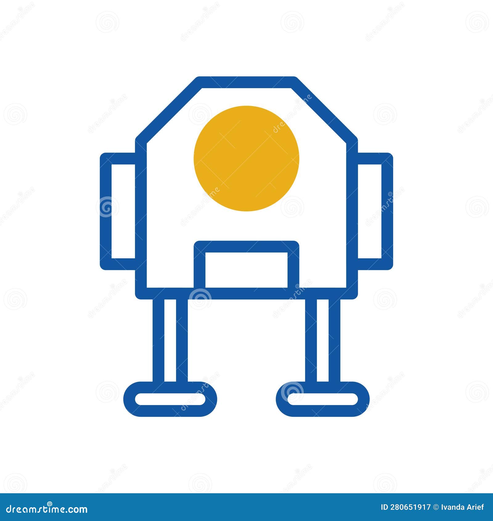 Robot Icon Duotone Blue Orange Colour Universe Symbol Perfect Stock ...
