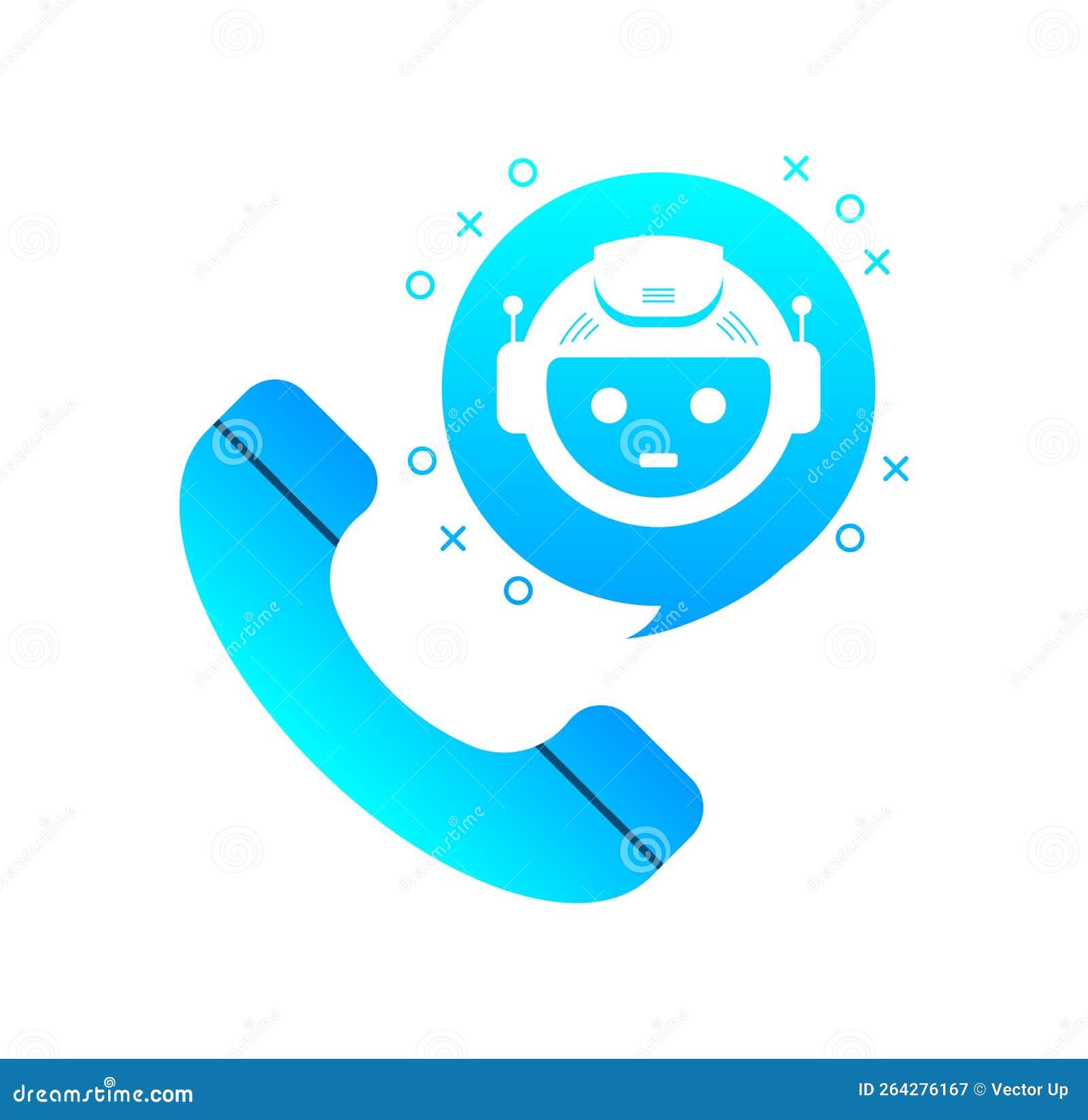 Robot Icon. Support Service. Chat Bot. Robocall, Voice Support Service ...