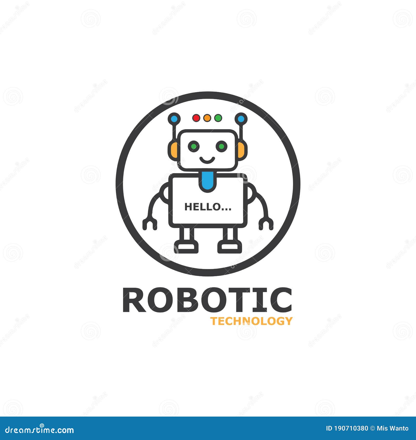 Robot Icon Vector Concept Design Stock Vector - Illustration of trendy ...
