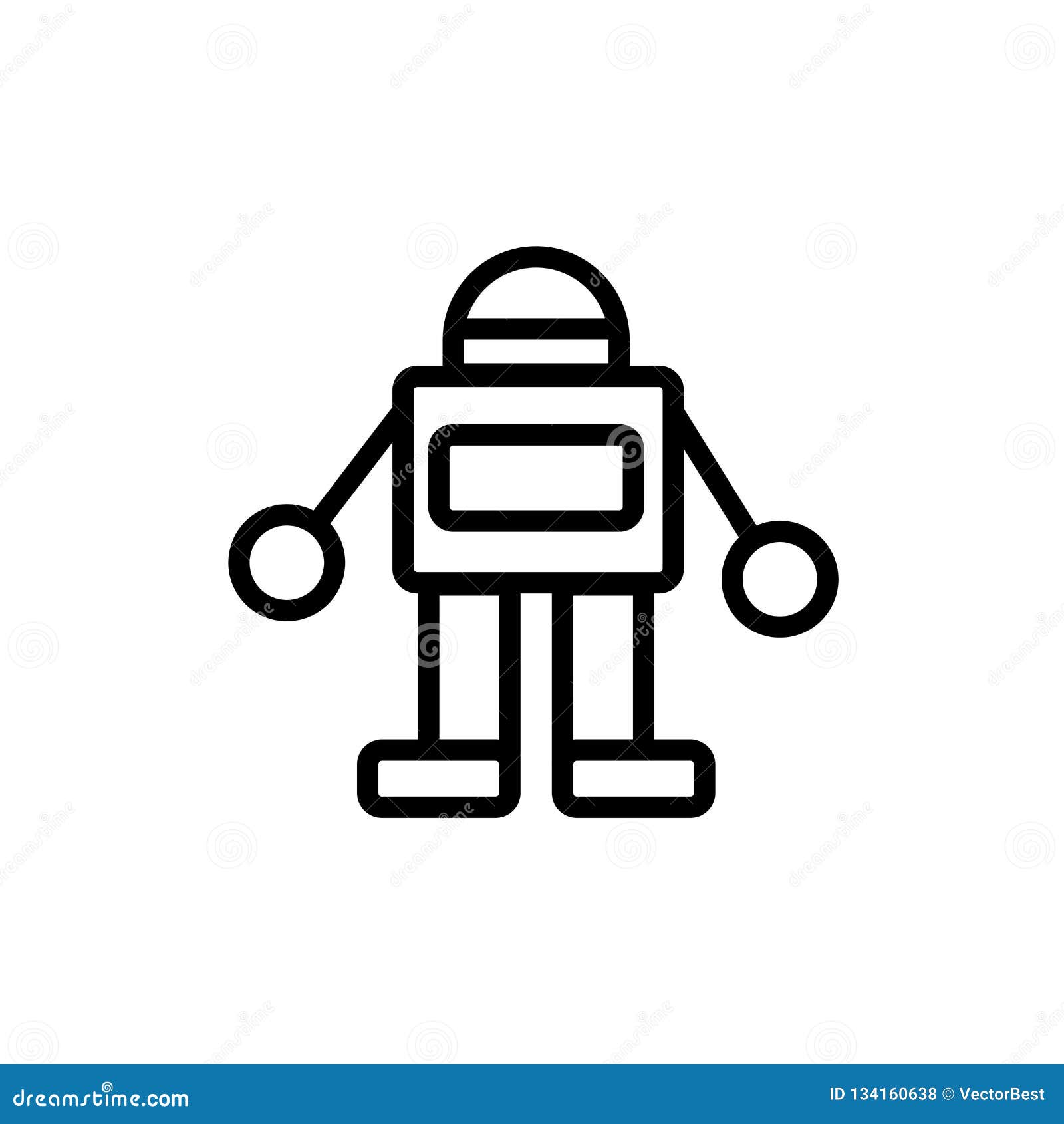 Robot Icon Vector Sign and Symbol Isolated on White Background Stock ...