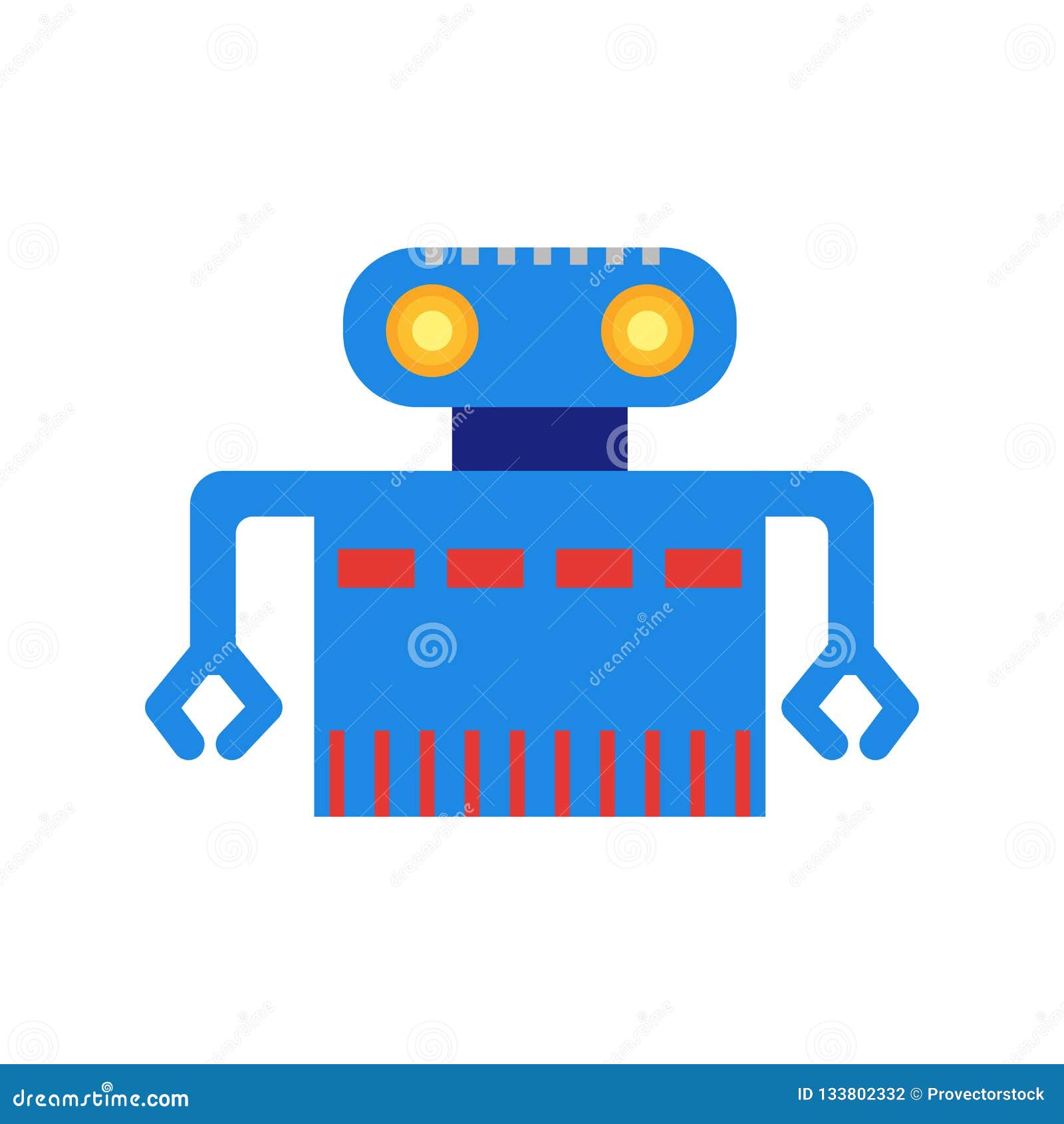 Robot Icon Vector Sign and Symbol Isolated on White Background Stock ...