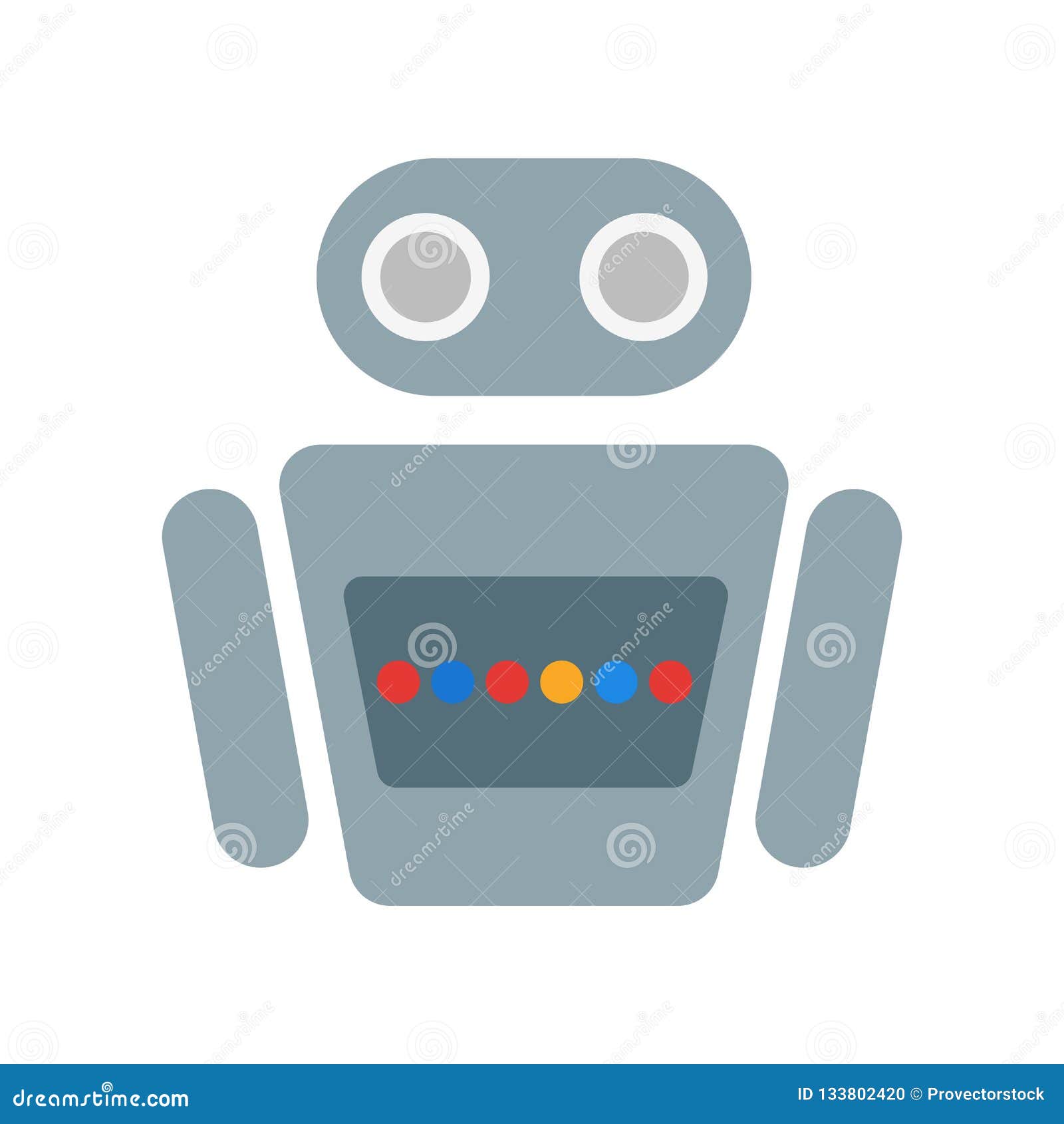 Robot Icon Vector Sign and Symbol Isolated on White Background Stock ...