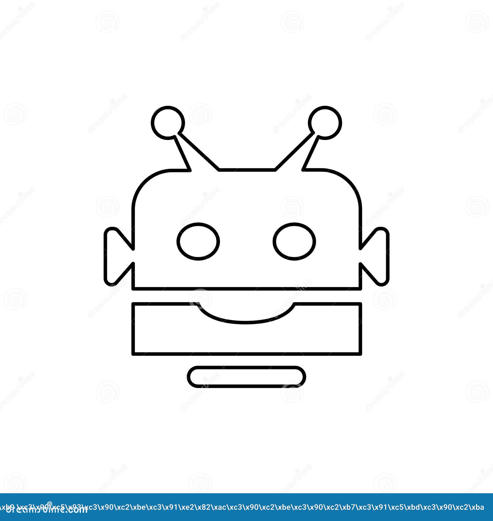 Robot Icon on White Background, Vector Illustration Stock Vector ...