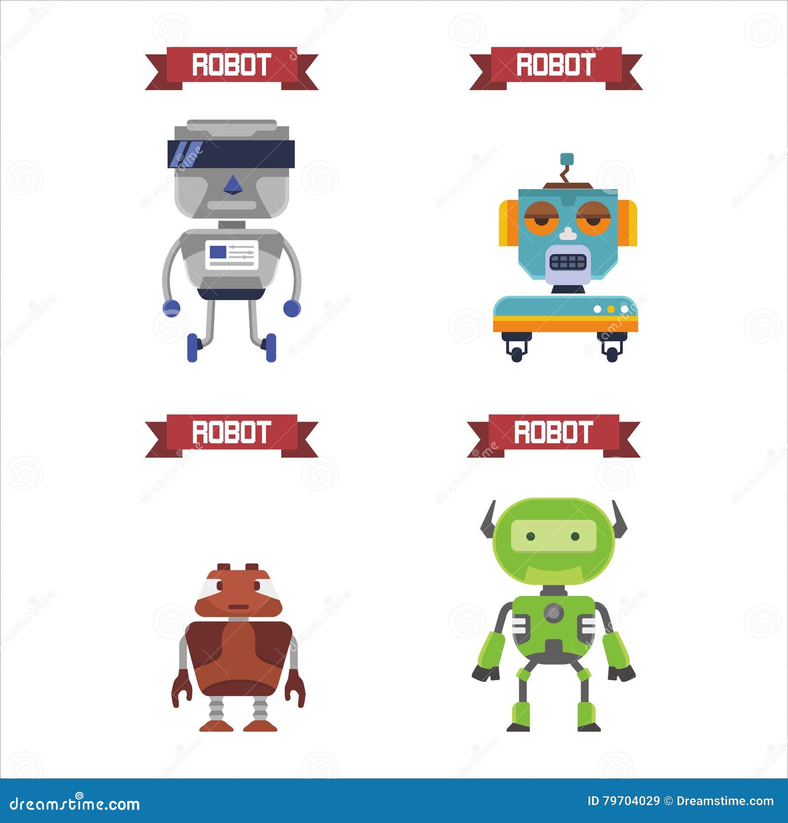 Robot Illustration stock illustration. Illustration of couple - 79704029