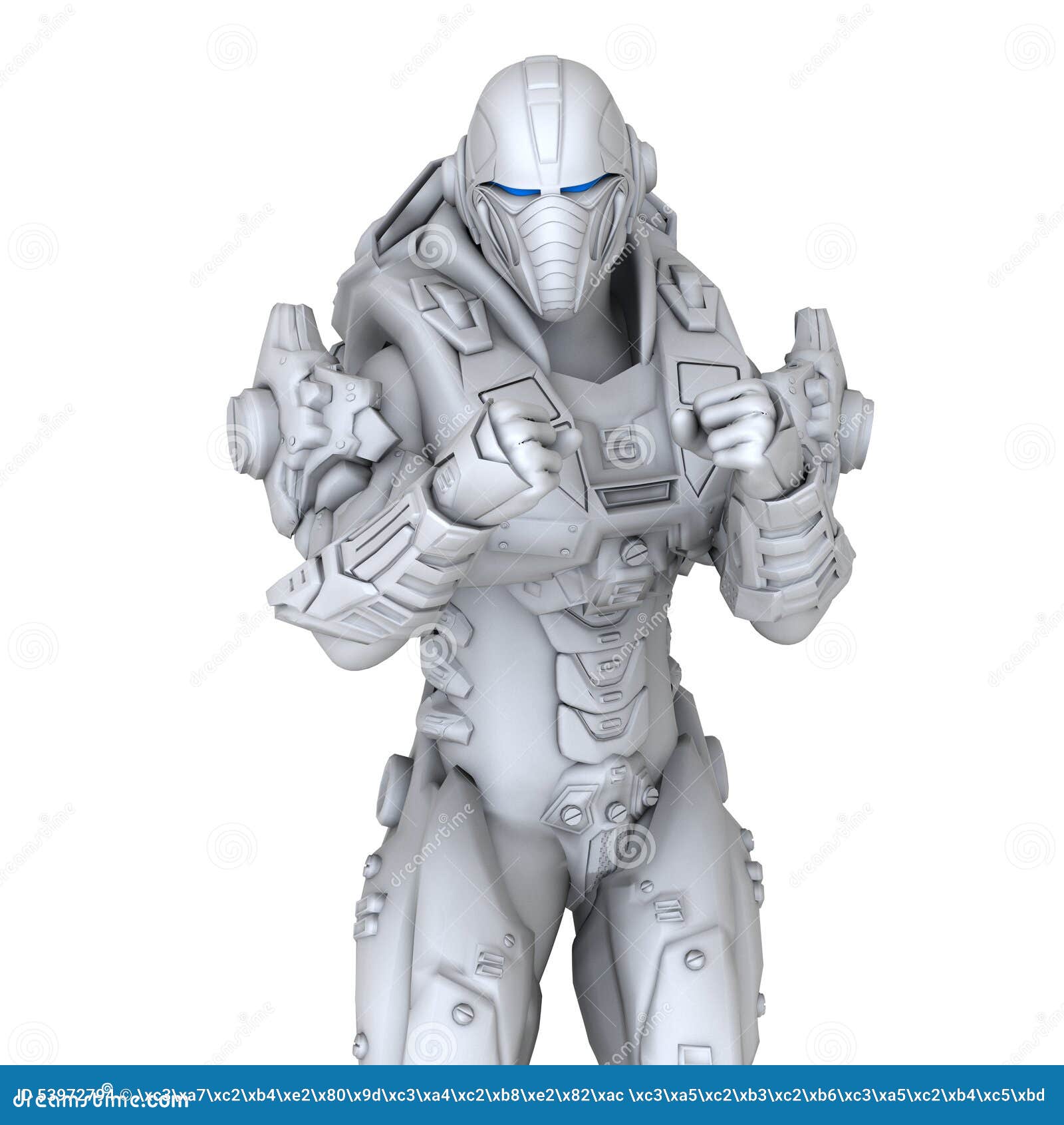 Robot stock illustration. Illustration of metal, cyborg - 53972794