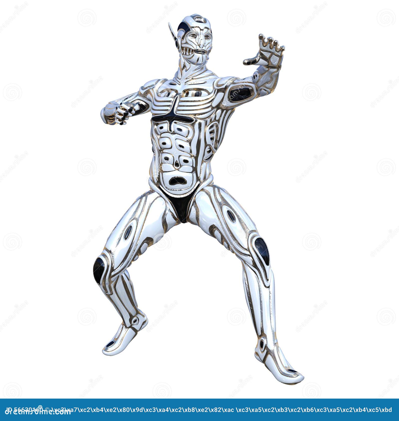 Robot stock illustration. Illustration of cyborg, metal - 56630160