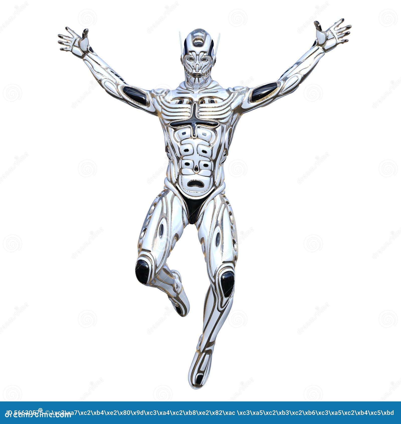 Robot stock illustration. Illustration of cyborg, technology - 56630575