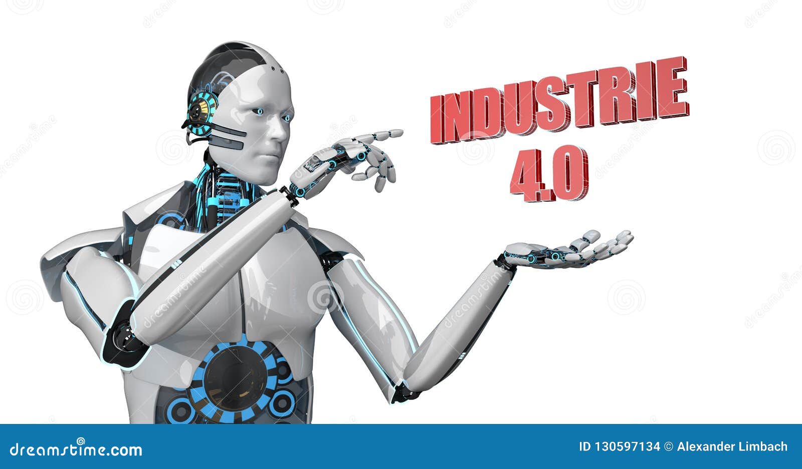 Robot Industrie 4.0 stock illustration. Illustration of industry ...