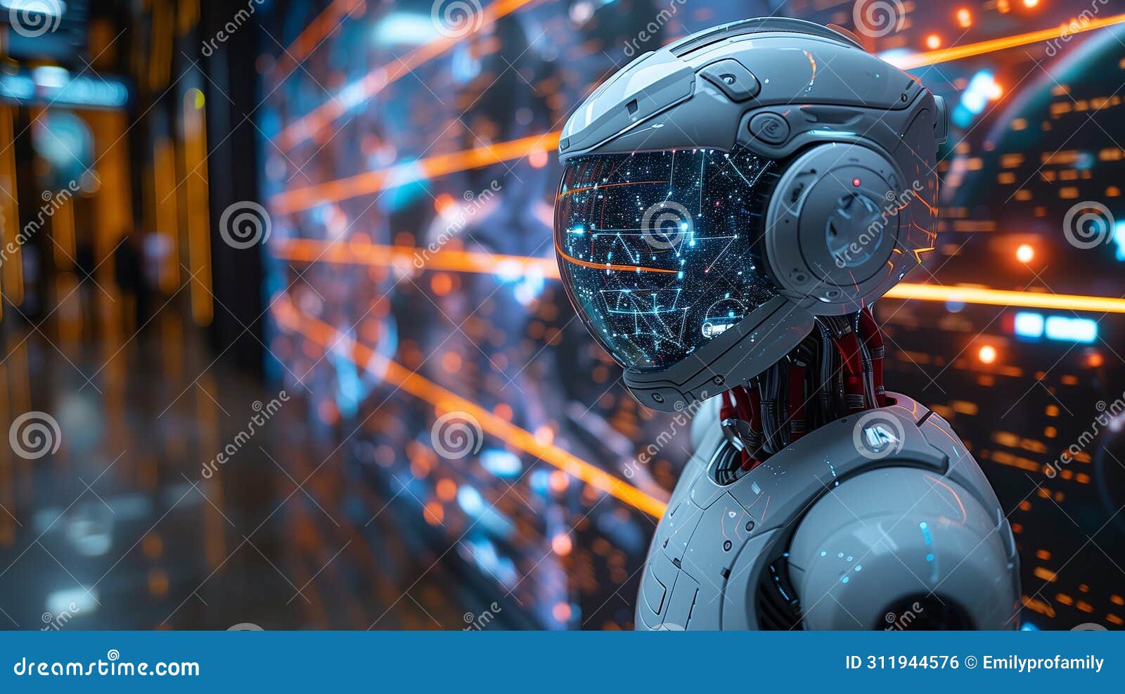 Robot Innovation: Next-gen Android Model Concept. Stock Illustration ...